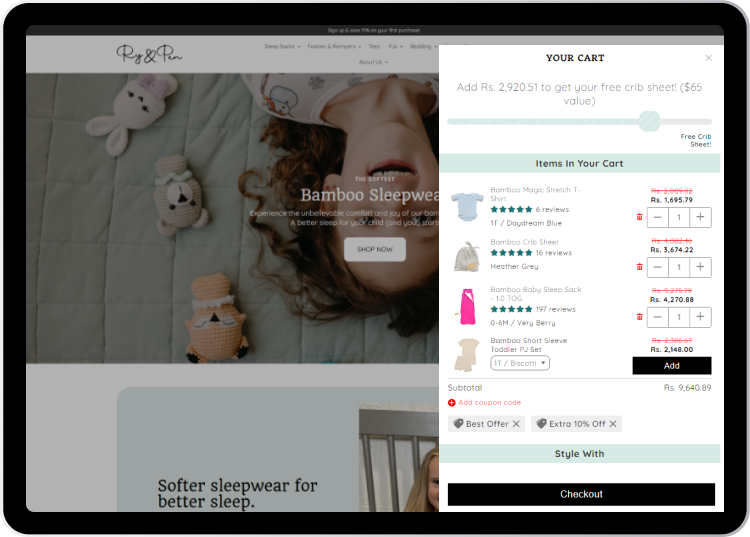 Best Shopify Upsell App - iCart Cart Drawer Cart Upsell