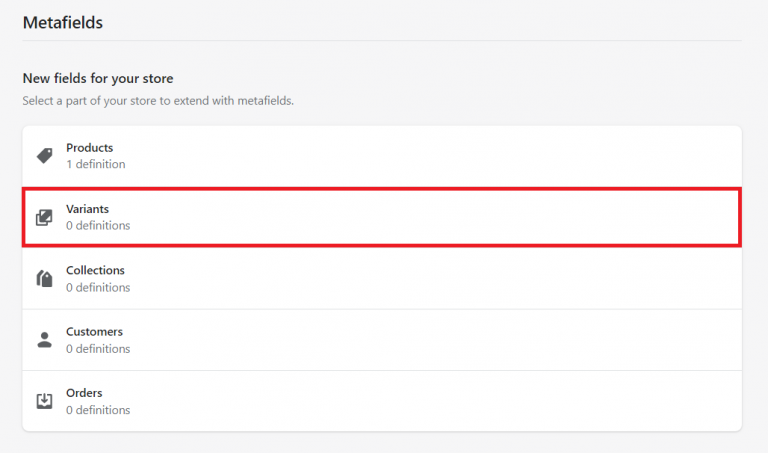 Shopify Variant Metafields: Add & Display Metafields to Store